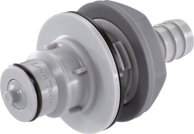 PP DN 9.5 Linktech Coupling Plug 9.5 mm Hose Pillar Bulkhead Double Sh ...