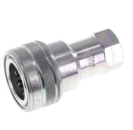 Steel DN 12.5 Hydraulic Coupling Socket G 1/2 inch Female Threads ISO 7241-1 B D 23.5mm ...