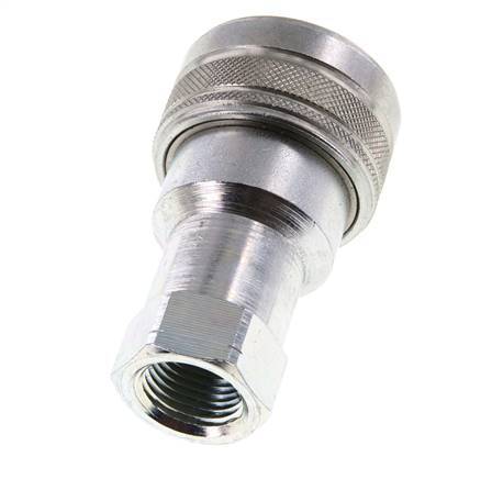 Steel DN 12.5 Hydraulic Coupling Socket 1/2 inch Female NPT Threads ISO ...