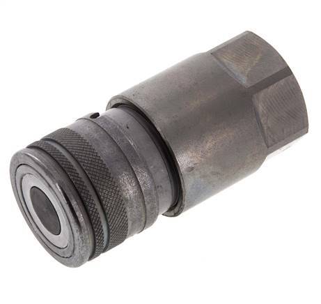 Steel DN 12.5 Flat Face Hydraulic Socket G 3/4 inch Female Threads ISO ...