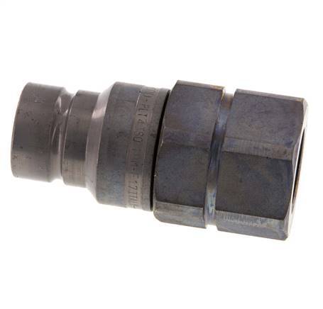Steel DN 19 Flat Face Hydraulic Plug G 3/4 inch Female Threads ISO 160 ...