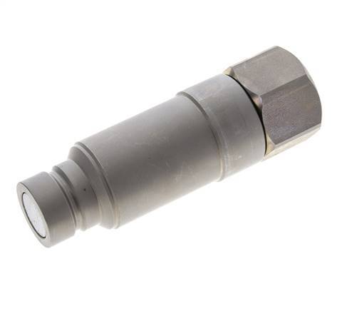 Steel DN 19 Flat Face Hydraulic Plug G 1 inch Female Threads ISO 16028 ...