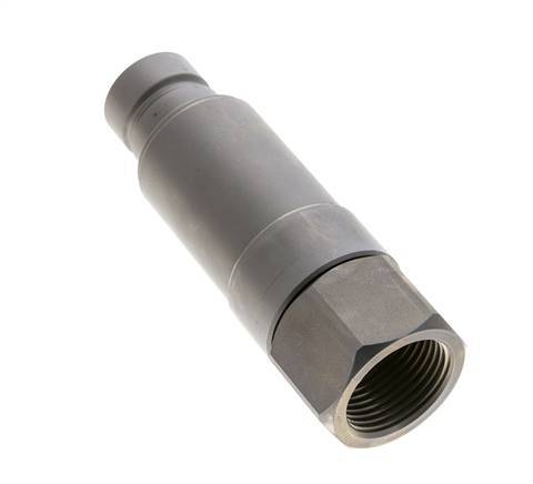 Steel DN 19 Flat Face Hydraulic Plug G 1 inch Female Threads ISO 16028 ...