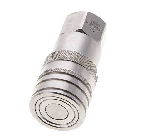 Stainless Steel DN 10 Flat Face Hydraulic Socket G 3/8 inch Female ...