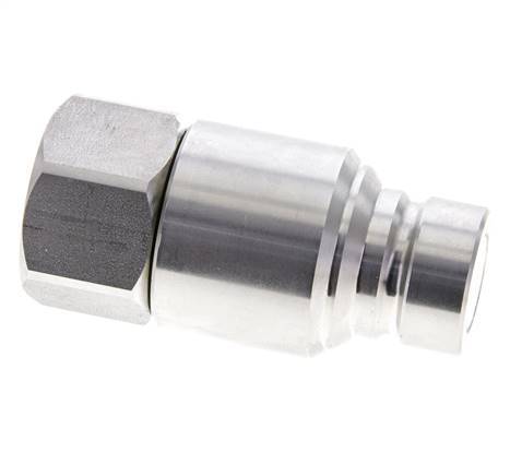 Stainless Steel DN 12 Flat Face Hydraulic Plug G 1/2 inch Female Threads ISO 16028 CEJN D 24.5mm ...