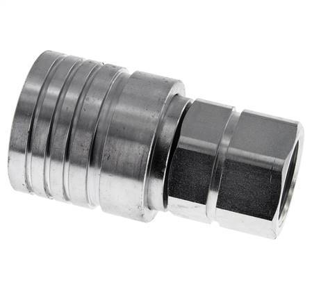Steel DN 25 Hydraulic Coupling Socket G 1 inch Female Threads ISO 7241-1 A D 34.3mm | Tameson.com