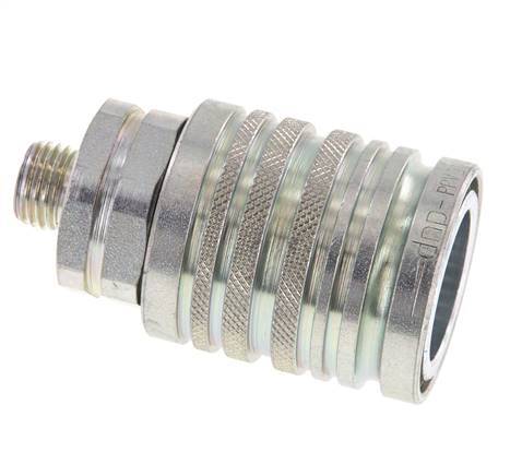 Steel DN 12.5 Hydraulic Coupling Socket 8 mm L Compression Ring ISO ...