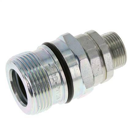 Steel DN 12.5 Hydraulic Coupling Socket 15 mm L Compression Ring ISO 1 ...