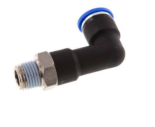 10mm x R1/4'' 90deg Elbow Push-in Fitting with Male Threads Brass/PA 6 ...