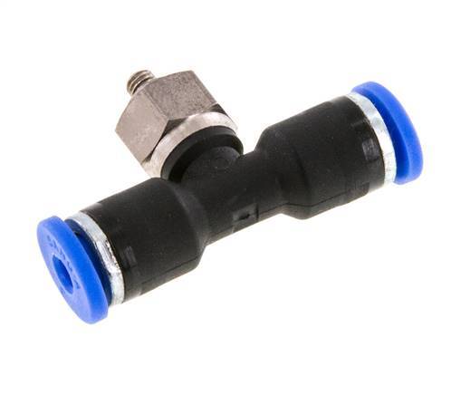 3mm x M 3 Inline Tee Push-in Fitting with Male Threads Steel/PA 66 NBR ...