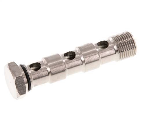 3-way nickel-plated Brass Banjo Bolt with G3/8'' Male Threads NBR ...