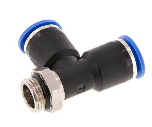 12mm x G3/8'' Right Angle Tee Push-in Fitting with Male Threads Brass ...