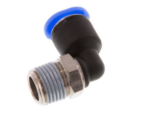 6mm x R1/8'' 90deg Elbow Push-in Fitting with Male Threads Brass/PBT N ...