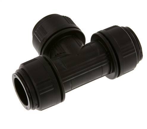 28mm Tee Push-in Fitting Brass/POM NBR FDA | Tameson.com