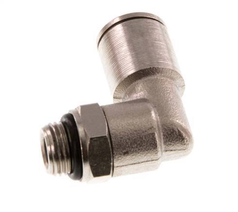 8mm x G1/8'' 90deg Elbow Push-in Fitting with Male Threads Brass NBR R ...