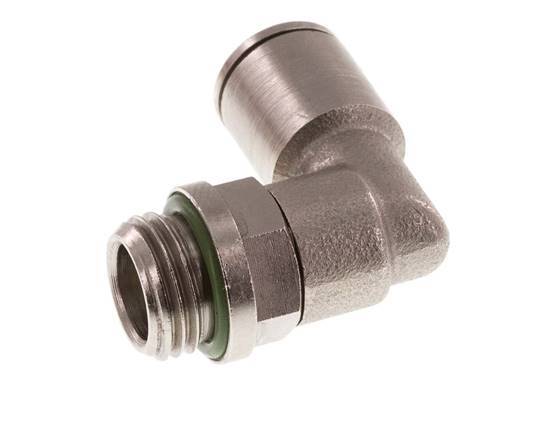 8mm x G1/4'' 90deg Elbow Push-in Fitting with Male Threads Brass FKM R ...