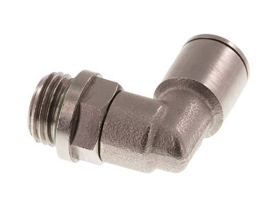 8mm x G1/4'' 90deg Elbow Push-in Fitting with Male Threads Brass FKM ...