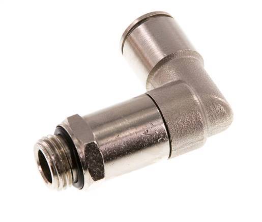 10mm x G1/4'' 90deg Elbow Push-in Fitting with Male Threads Brass NBR ...