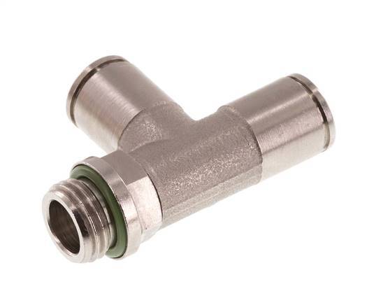 8mm x G1/4'' Right Angle Tee Push-in Fitting with Male Threads Brass F ...