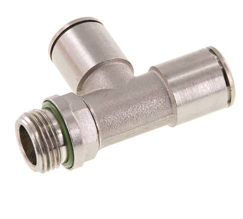 12mm x G3/8'' Right Angle Tee Push-in Fitting with Male Threads Brass ...