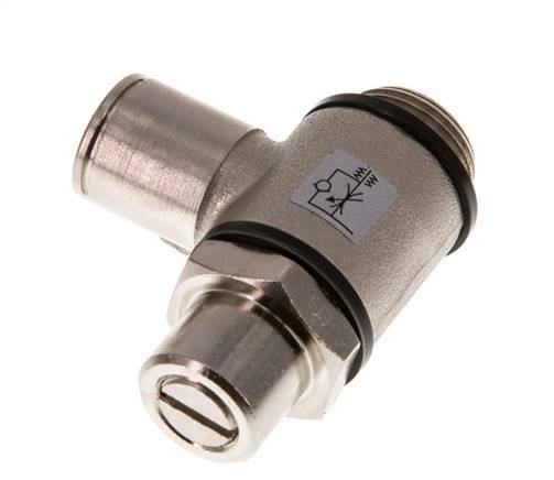 Flow Control Valve Meter-Out Elbow 10 mm - G3/8'' Brass Slotted Screw ...