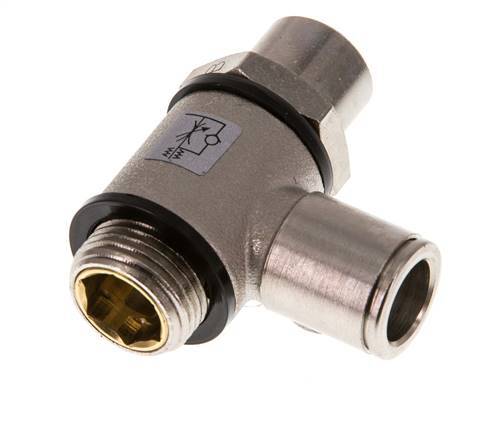 Flow Control Valve Meter-Out Elbow 10 mm - G3/8'' Brass Slotted Screw ...