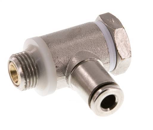 Flow Control Valve Meter-In Elbow 4 mm - G1/8'' Brass Slotted Screw ...