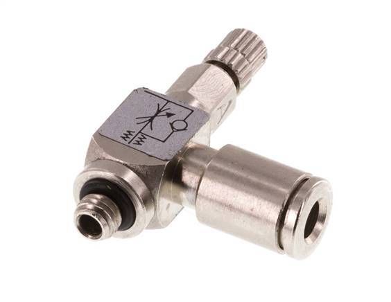 Flow Control Valve Meter-In Elbow 4 mm - M5 Brass Knurled Screw ...