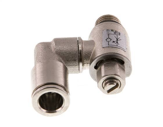 Flow Control Valve Meter-In Rotatable 8 mm - G1/8'' Brass Slotted Scre ...