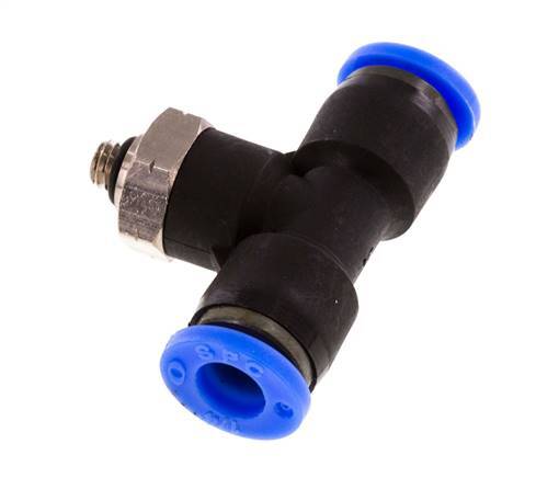 1/4'' x UNF 10-32 Inline Tee Push-in Fitting Brass/PBT NBR Rotatable ...