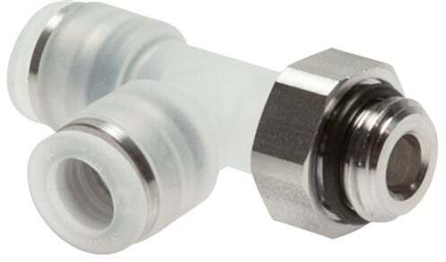 8mm x G1/8'' Right Angle Tee Push-in Fitting with Male Threads PA ...