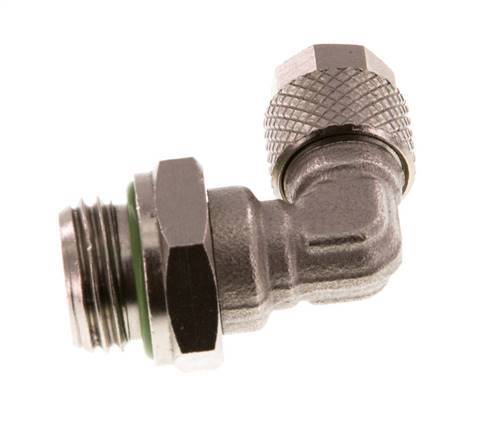 6x4 & G1/4'' Nickel plated Brass Elbow Push-on Fitting with Male Threa ...