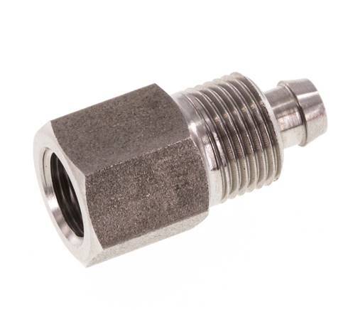 8x6 & G1/8'' Stainless Steel 1.4571 Straight Push-on Fitting with ...