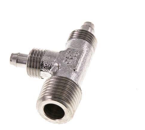 6x4 & R1/4'' Stainless Steel 1.4305 Right Angle Tee Push-on Fitting wi ...