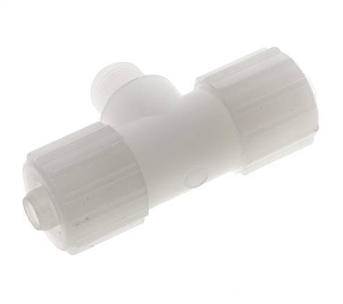 15x9mm & G3/8'' PVDF T-Shape Tee Compression Fitting with Male Threads ...