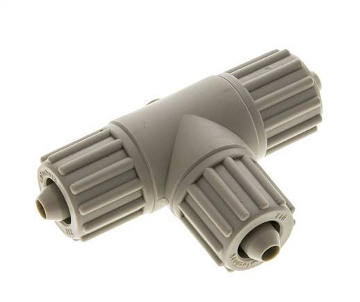 12x6mm PP T-Shape Tee Compression Fitting 10 bar PVC and PA | Tameson.com