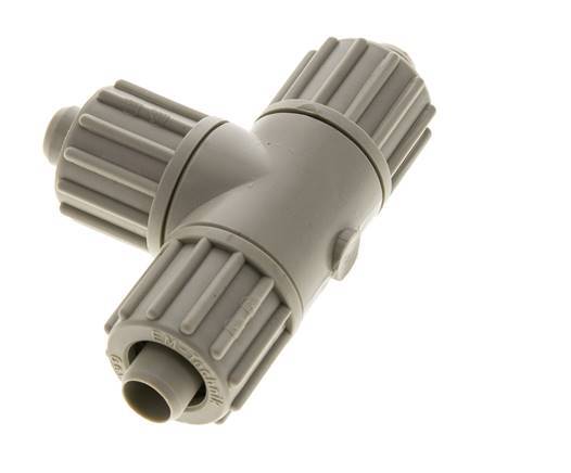 16x10mm PP T-Shape Tee Compression Fitting 10 bar PVC and PA | Tameson.com