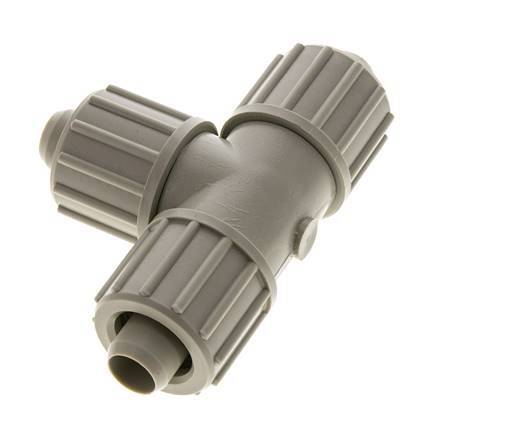 20x13mm PP T-Shape Tee Compression Fitting 10 bar PVC and PA | Tameson.com