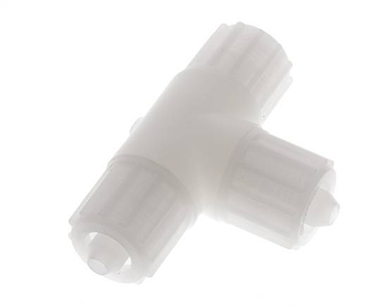 12x6mm PVDF T-Shape Tee Compression Fitting 10 bar PVC and PA | Tameson.com