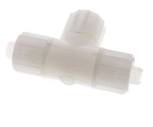 16x10mm PVDF T-Shape Tee Compression Fitting 10 bar PVC and PA | Tameson.com