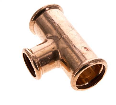 Tee Press Fitting - 28mm Female & 35mm - Copper alloy | Tameson.com