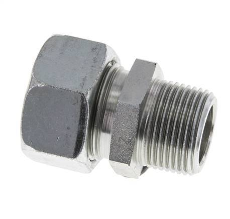 22L & R3/4'' Zink plated Steel Straight Cutting Fitting with Male Threads 160 bar ISO 8434-1 ...