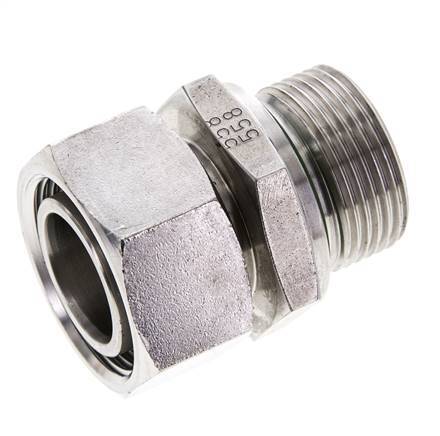 28L & M33x2 Stainless Steel Straight Swivel with Male Threads 160 bar ...