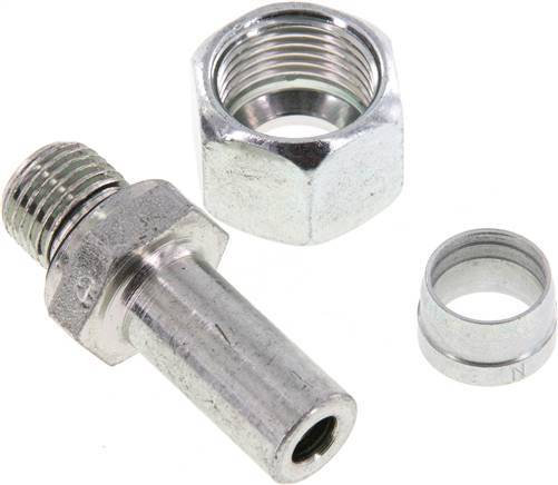 12L & G1/4'' Zink plated Steel Straight Swivel with Male Threads 315 bar NBR Adjustable ISO 8434 ...