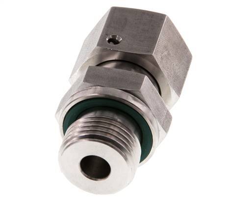 14S & G1/2'' Stainless Steel Straight Swivel with Male Threads 630 bar FKM O-ring Sealing Cone ...