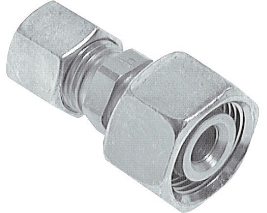 6L & 12L Zink plated Steel Straight Cutting Fitting with Swivel 315 bar ISO 8434-1 [2 Pieces ...