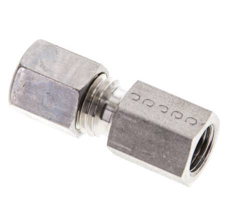 6L & M10x1 Stainless Steel Straight Compression Fitting with Female Th ...
