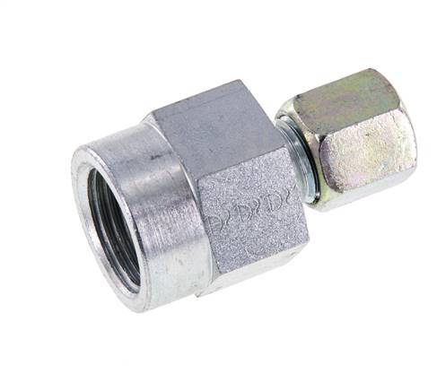 6S & G1/2'' Zink plated Steel Straight Cutting Fitting with Female Threads for Pressure Gauges ...