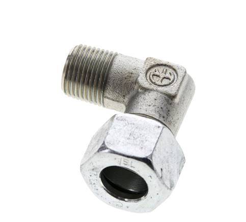 15L & M18x1.5 (con) Zink plated Steel Elbow Cutting Fitting with Male Threads 315 bar ISO 8434-1 ...