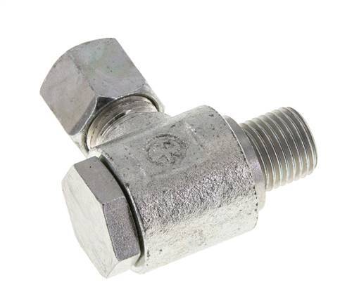 8L & G1/4'' Zink plated Steel Swivel Joint Cutting Fitting with Male Threads 315 bar Rotatable ...